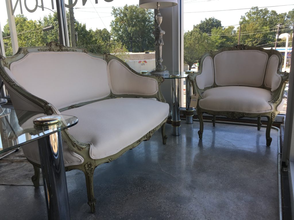 French Settee/Chair Set - Form & Function - Asheville NC