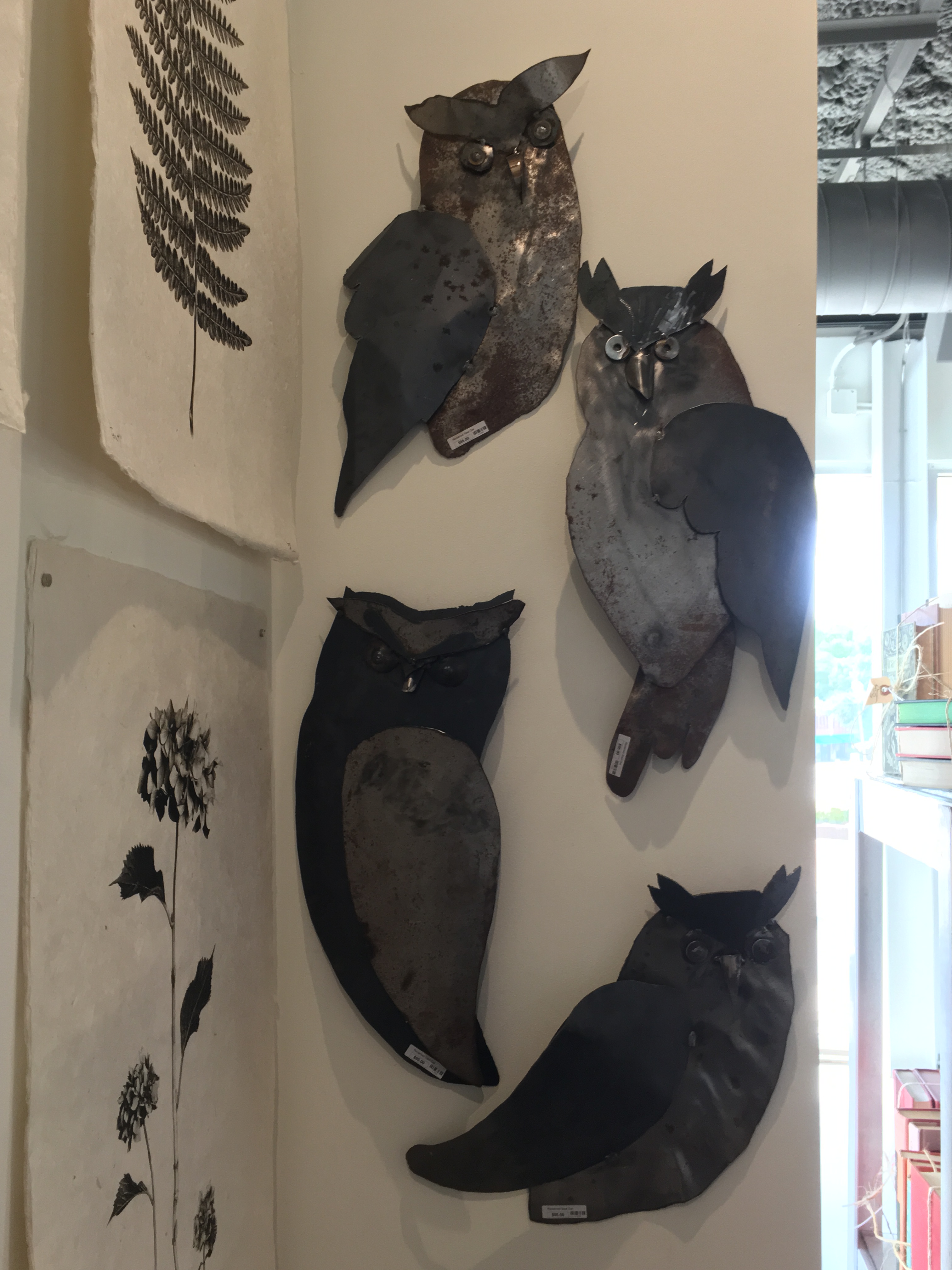 Reclaimed Metal Owl - Form & Function - Asheville NC