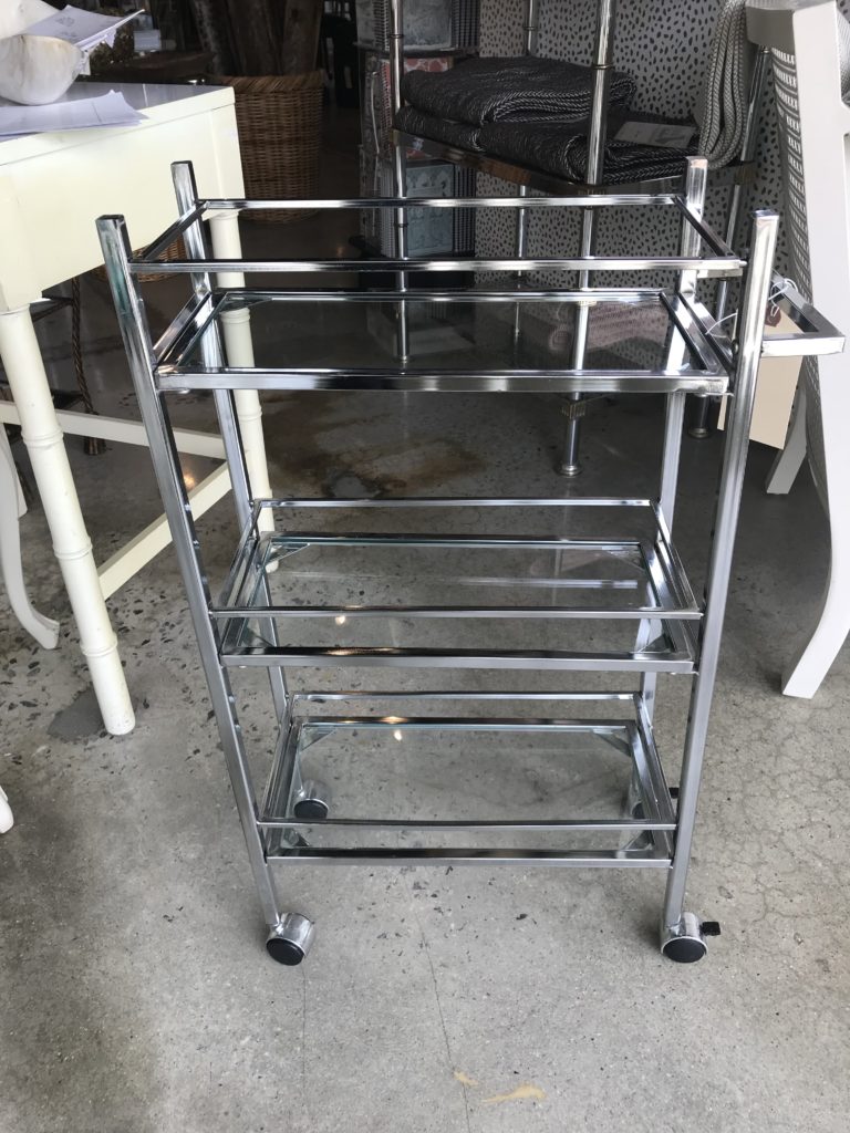 Petite Tiered Chrome Cart - Form & Function - Asheville NC