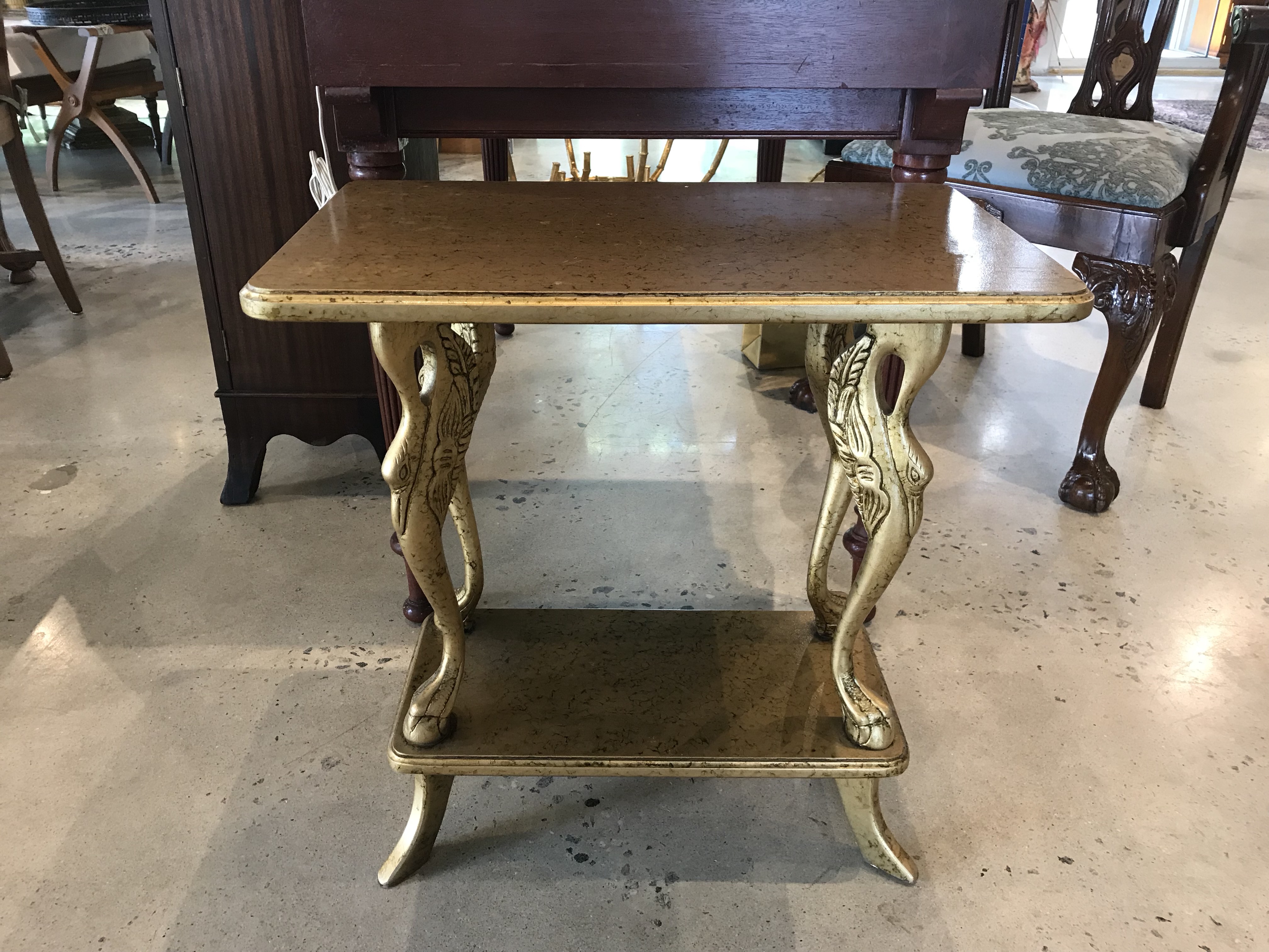 Gold Swan Leg Table - Form & Function - Asheville NC