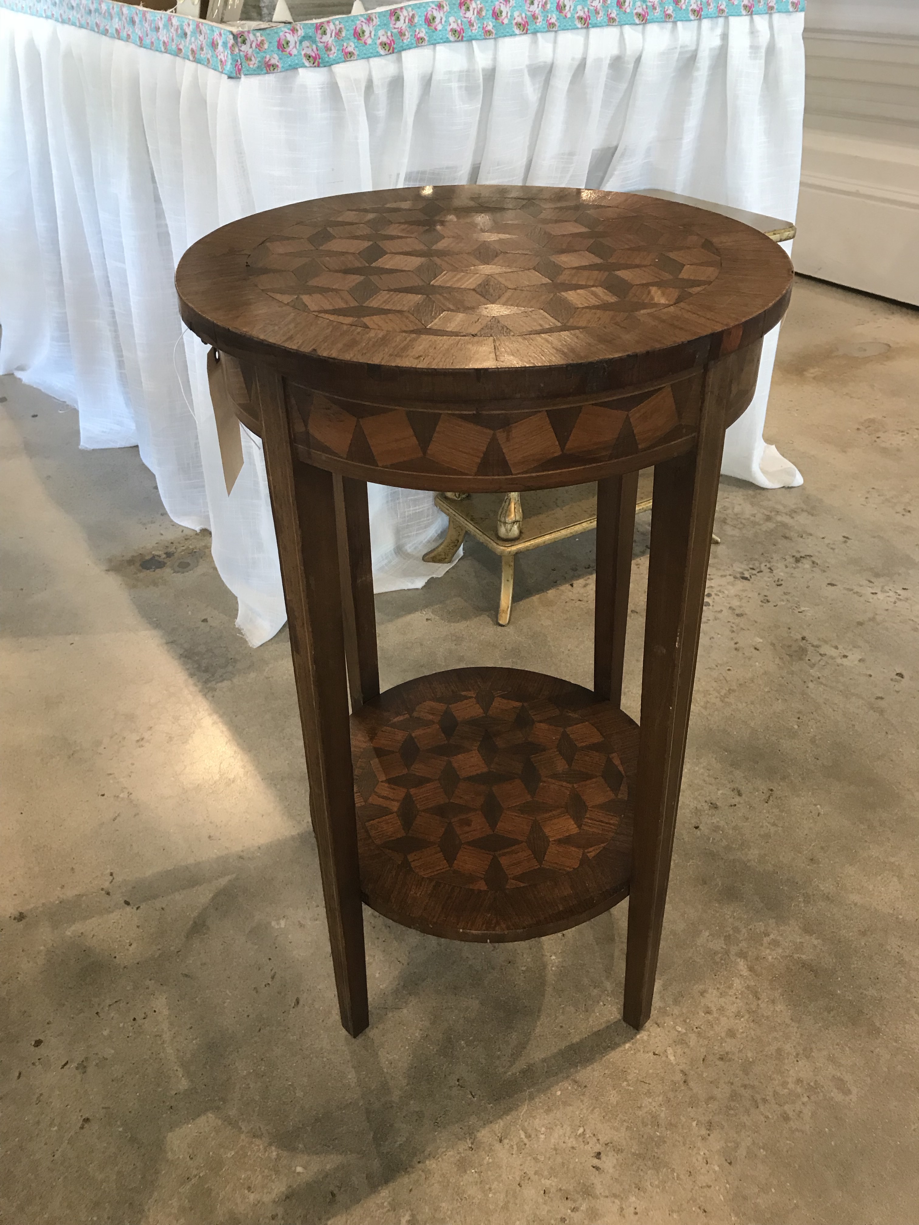Marquetry Side Table - Form & Function - Asheville NC