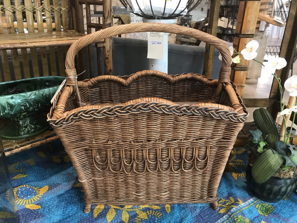 Wicker Magazine Rack - Form & Function - Asheville NC