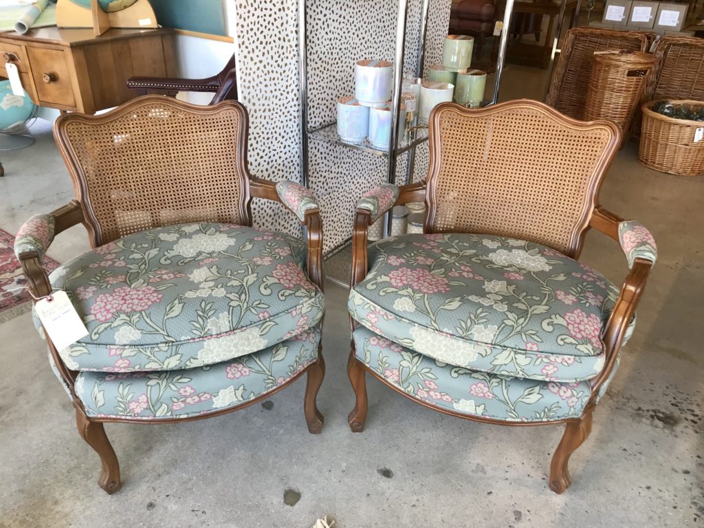 French Cane Chairs-Pair - Form & Function - Asheville NC