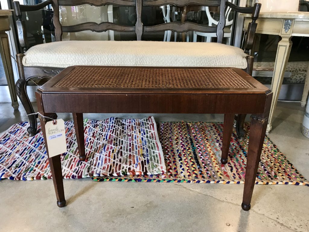 Caned Bench - Form & Function - Asheville NC