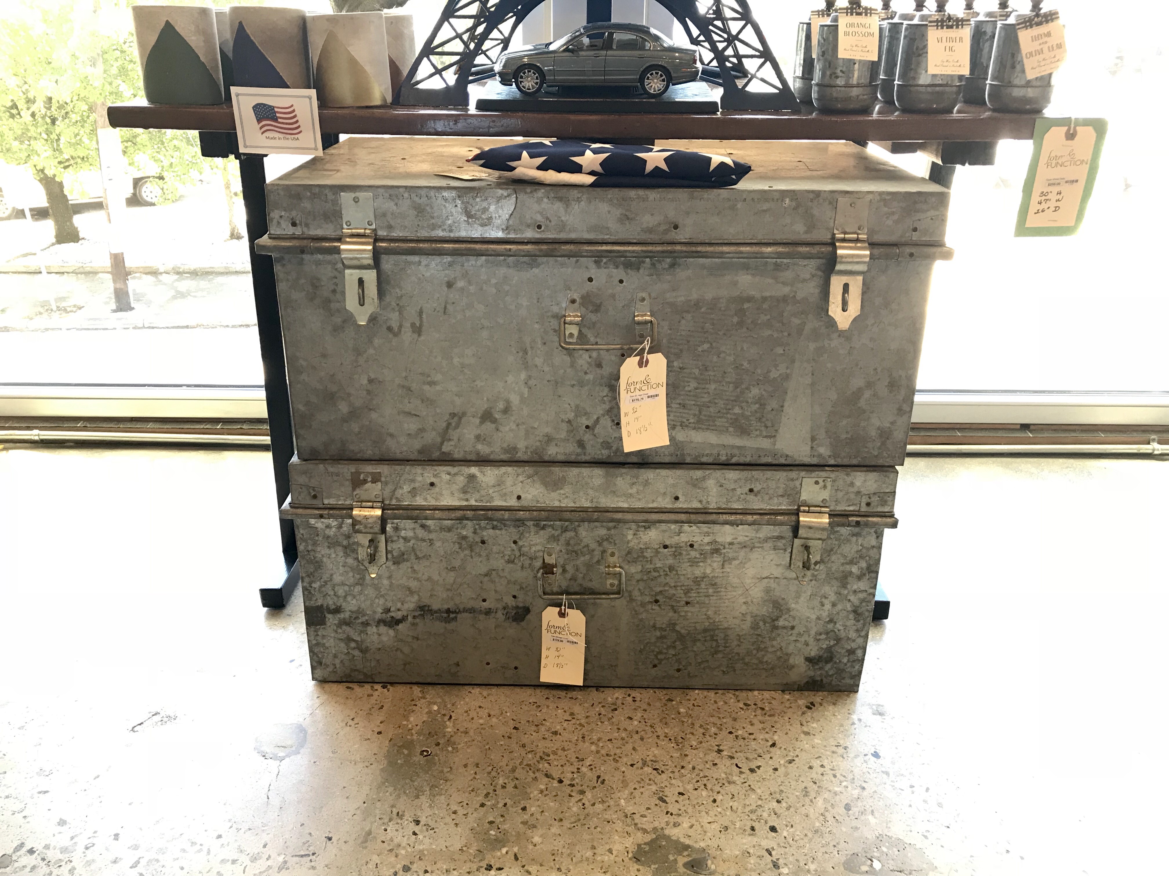 Galvanized Storage Chest - Form & Function - Asheville NC