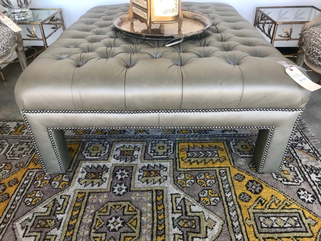 Bernhardt Leather Ottoman - Form & Function - Asheville NC