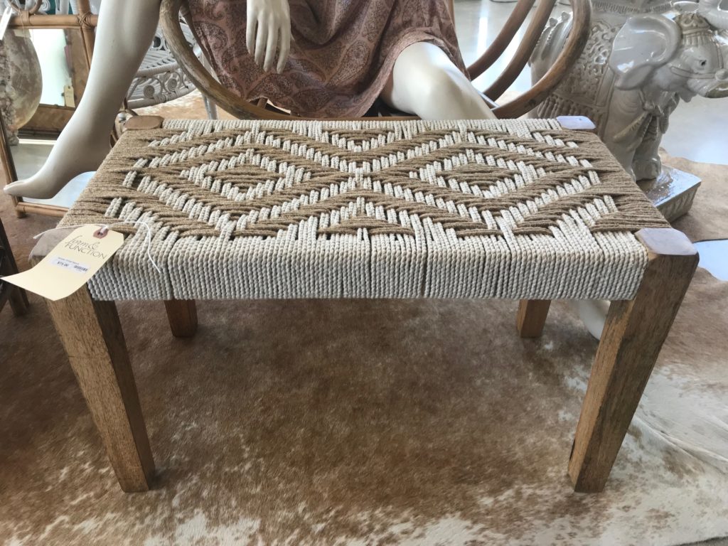 Woven Small Bench - Form & Function - Asheville NC