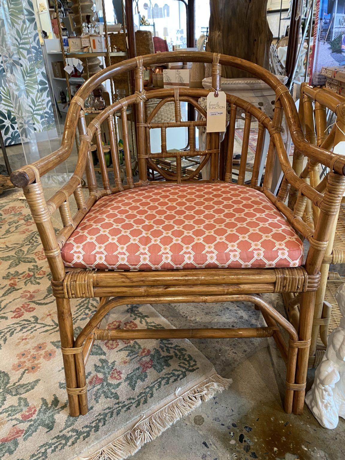 Asian Style Bamboo Arm Chair - Form & Function - Asheville NC