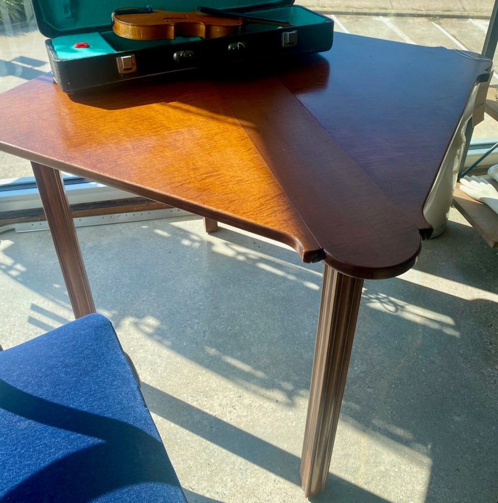 Folding Scalloped Edge Game Table - Form & Function - Asheville NC