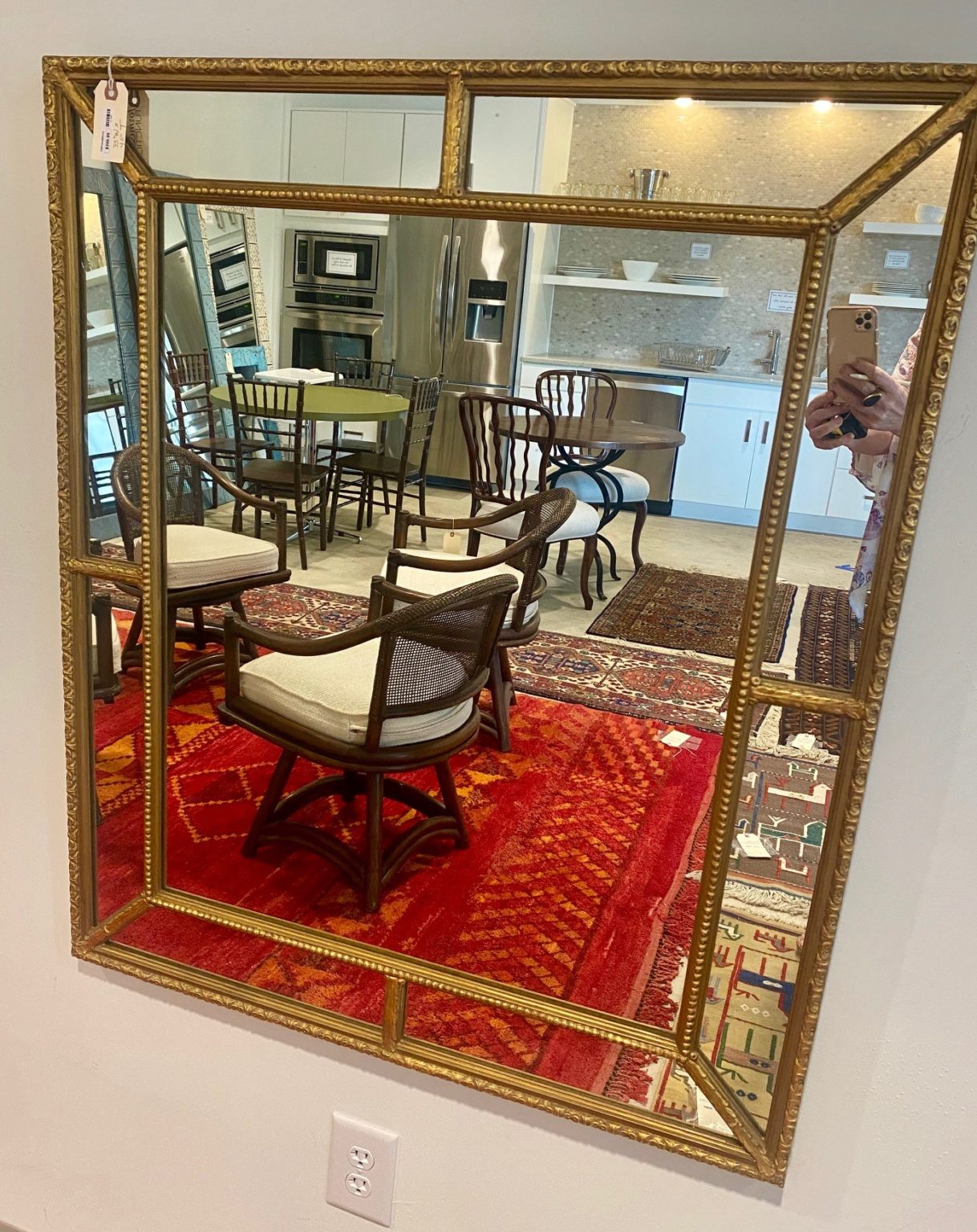 Gilt Panel Inset Mirror - Form & Function - Asheville NC
